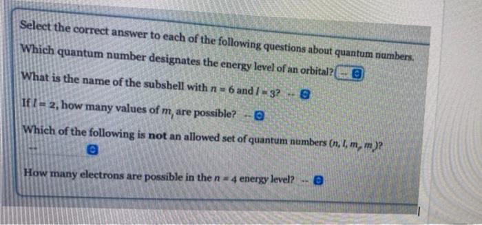 Solved Select the correct answer to each of the following | Chegg.com