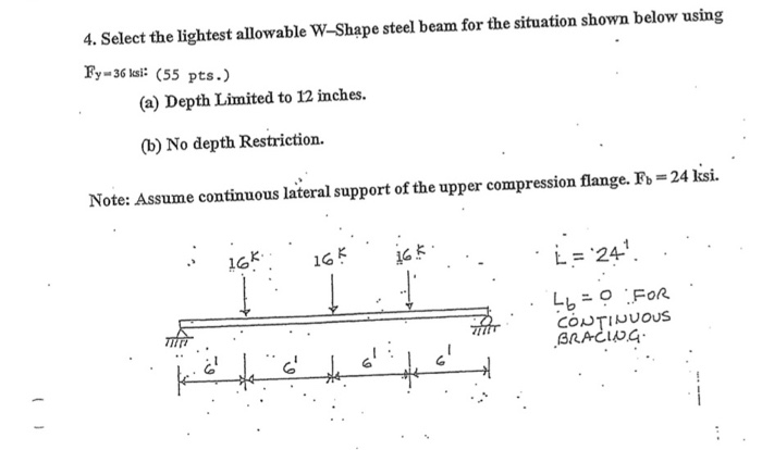 Solved 1. A W36 x 135 consisting of A36 steel is used for a | Chegg.com