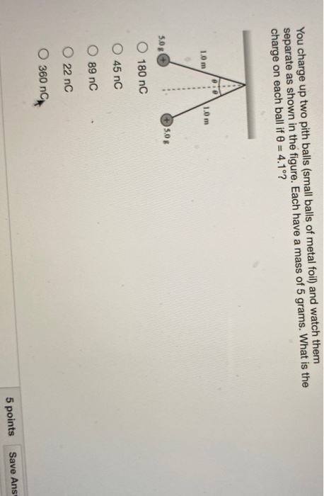 Solved You charge up two pith balls (small balls of metal | Chegg.com