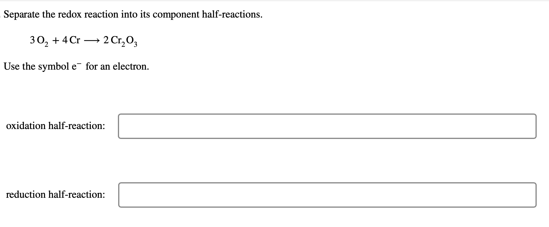 Solved Separate the redox reaction into its component | Chegg.com