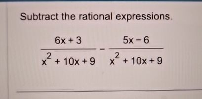 Solved Subtract the rational | Chegg.com