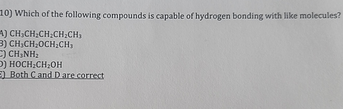 Solved Which of the following compounds is capable of | Chegg.com