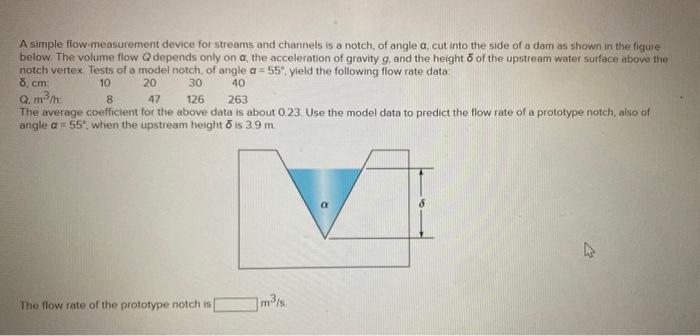 Solved A simple flow-measurement device for streams and | Chegg.com