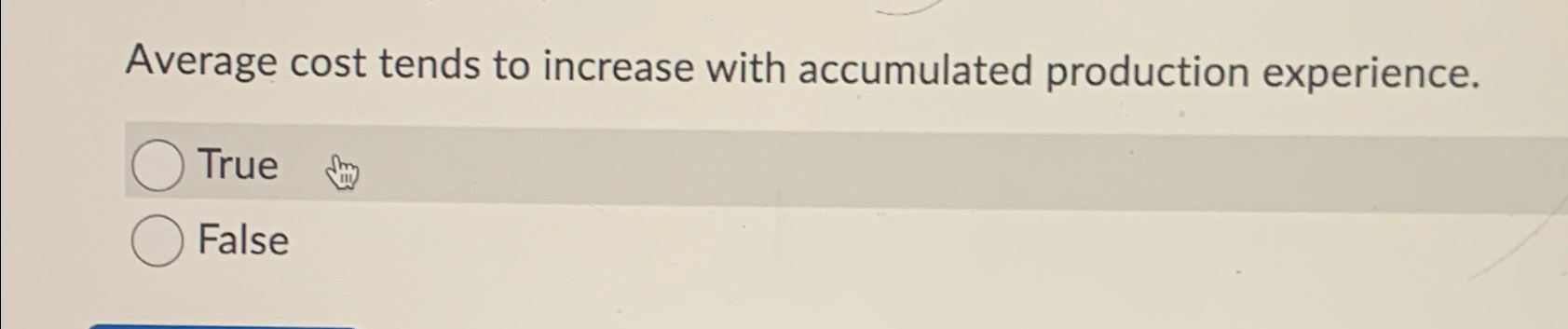 Solved Average cost tends to increase with accumulated | Chegg.com