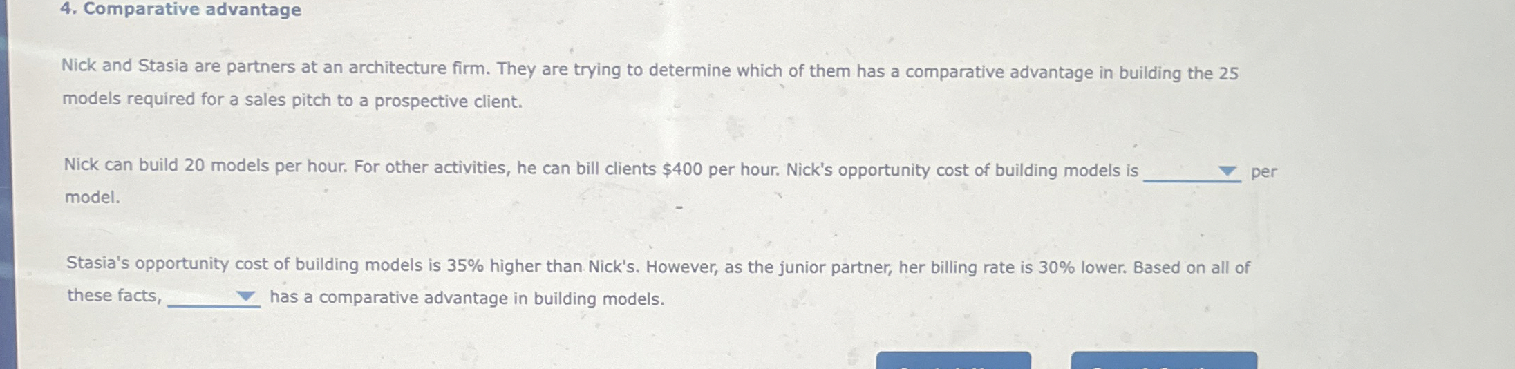 Solved Comparative advantageNick and Stasia are partners at | Chegg.com