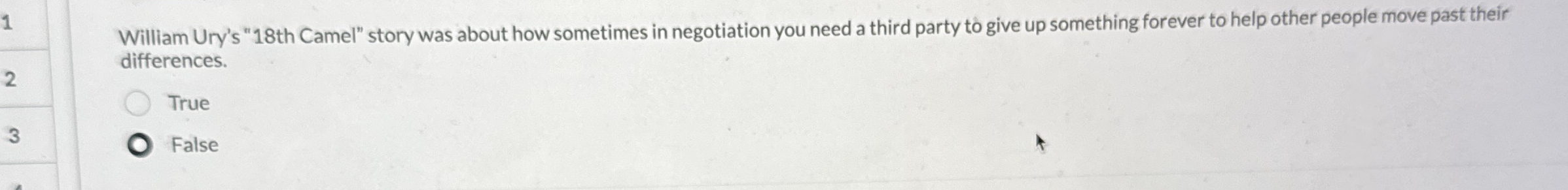 Solved William Ury's "18th Camel" story was about how | Chegg.com