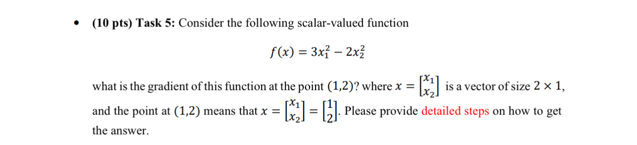 Solved (10 ﻿pts) ﻿Task 5: Consider the following | Chegg.com