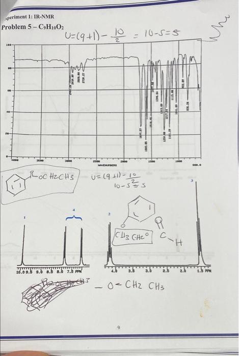 Solved Experiment 1: IR-NMR Problem 10 - C10H140 BE | Chegg.com