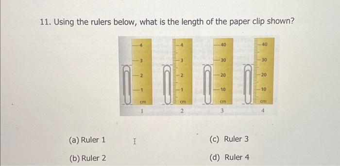 Solved 1. Using the rulers below, what is the length of the | Chegg.com