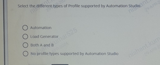Solved Select the different types of Profile supported by | Chegg.com