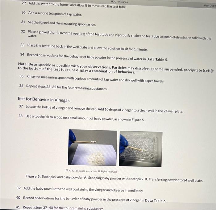 Exercise 3 Identification of Unknown Substances | Chegg.com