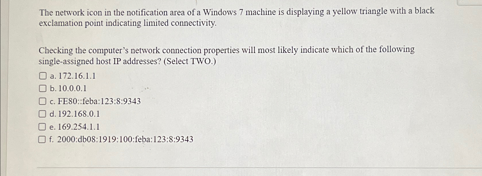 Solved The network icon in the notification area of a | Chegg.com