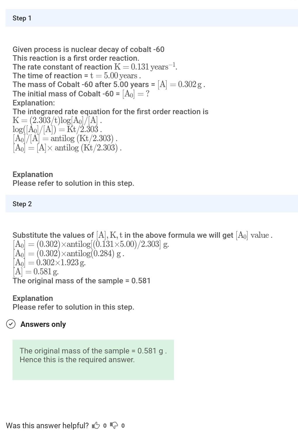 Solved Where is the 2.303 in Step 1 coming from? Can you | Chegg.com