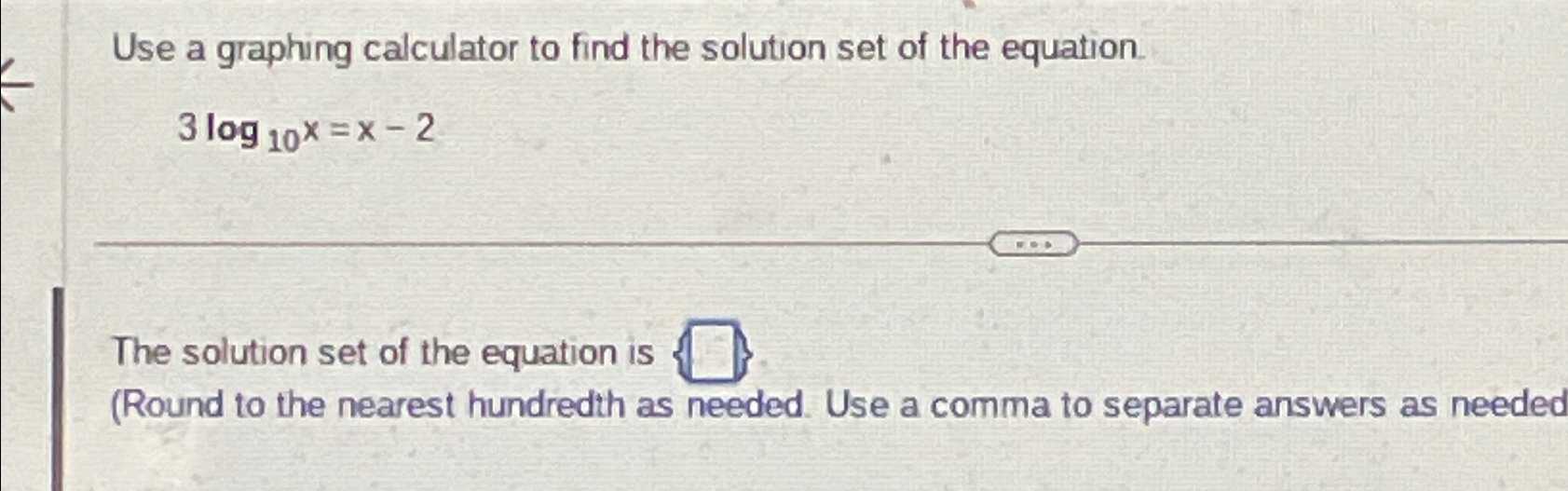 Solved Use a graphing calculator to find the solution set of | Chegg.com
