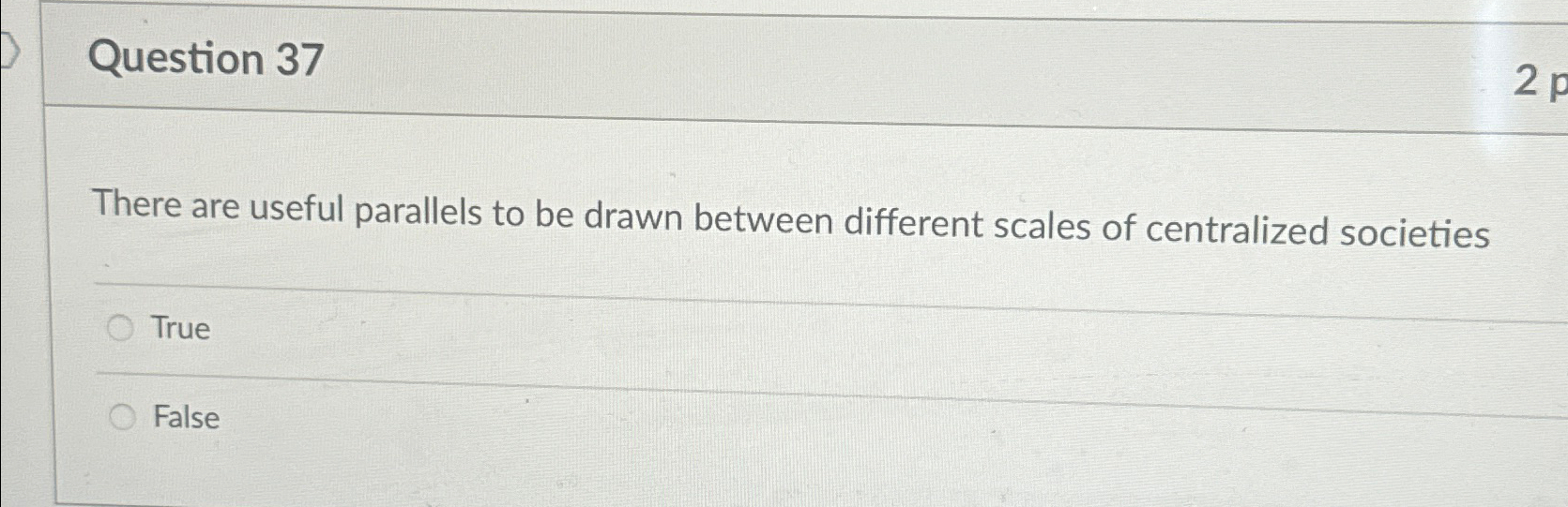 Solved Question 37There are useful parallels to be drawn | Chegg.com