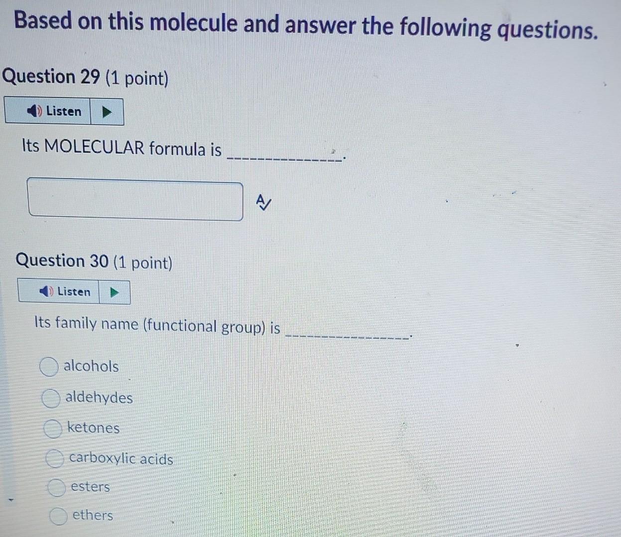 Solved Molecule \#10 (Question 29 - 32) Molecule 10 Based | Chegg.com