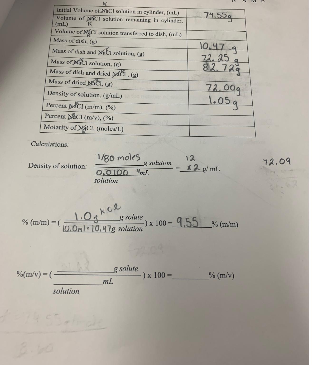 79ProblemsUse the density of the NaCl solution that | Chegg.com