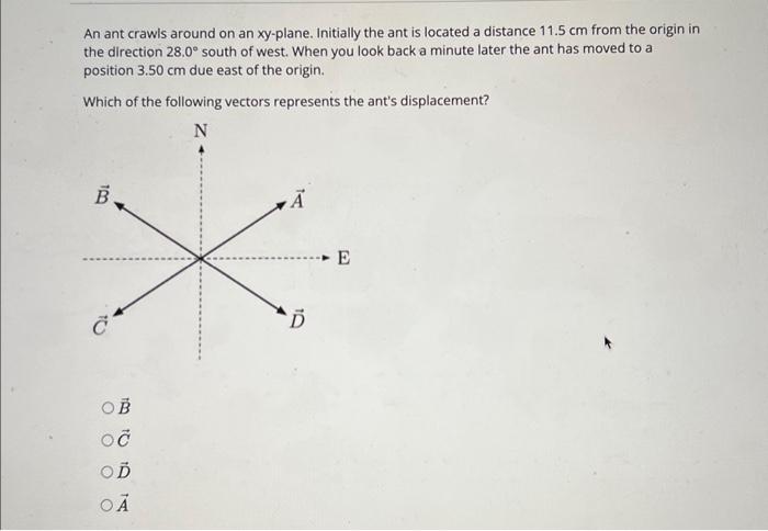 Solved An ant crawis around on an xy-plane. Initially the | Chegg.com