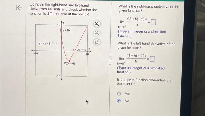 Solved K Compute the right-hand and left-hand derivatives as | Chegg.com