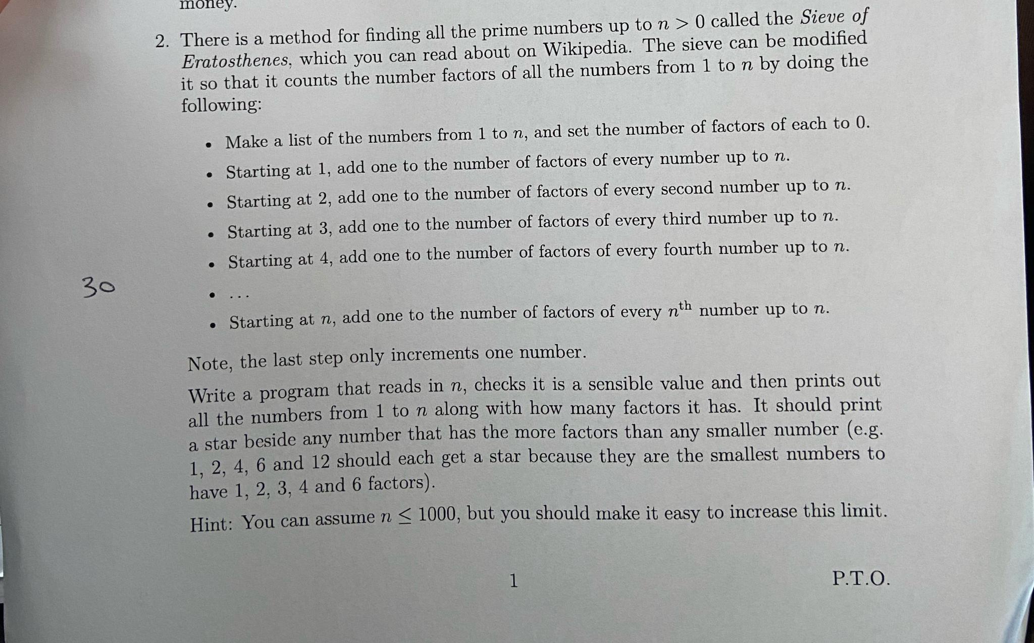 Solved There is a method for finding all the prime numbers | Chegg.com