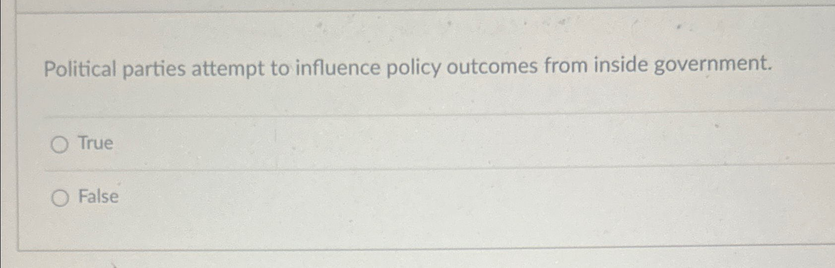 Solved Political parties attempt to influence policy | Chegg.com
