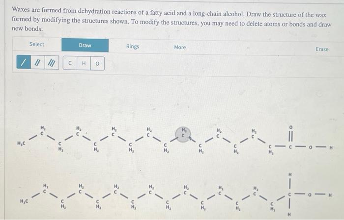 Solved Waxes are formed from dehydration reactions of a | Chegg.com