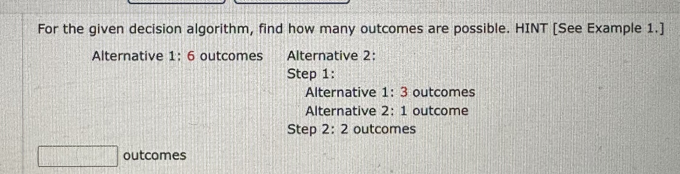 Solved For the given decision algorithm, find how many | Chegg.com