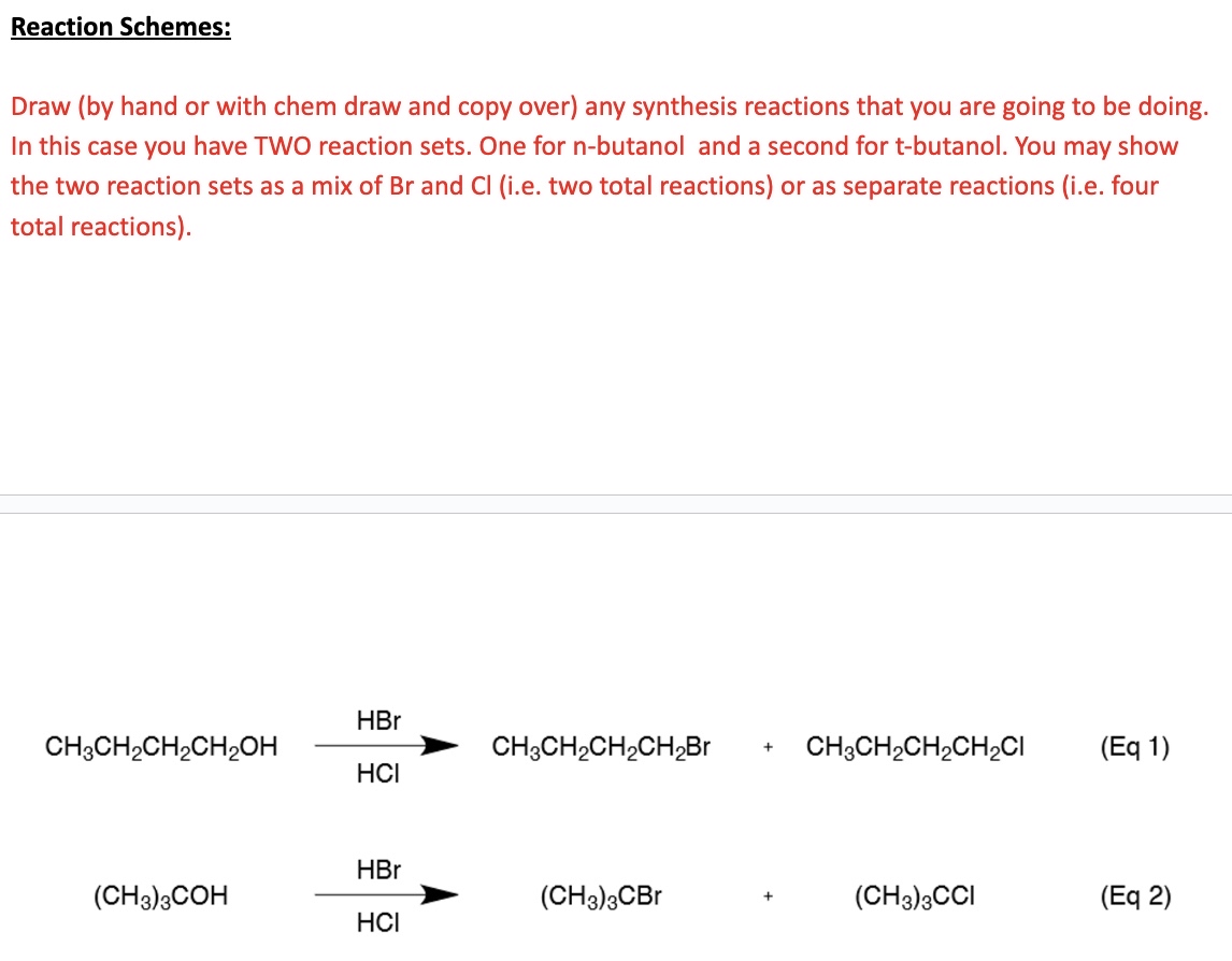 Solved Reaction Schemes:Draw (by hand or with chem draw and | Chegg.com