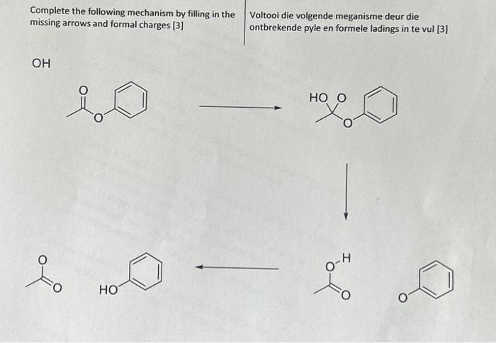 Solved Complete the following mechanism by filling in the | Chegg.com