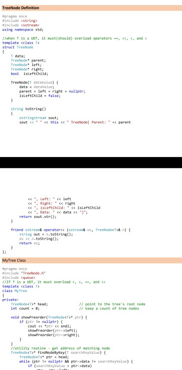 TreeNode Definition Иргэела оnсе #include #include | Chegg.com