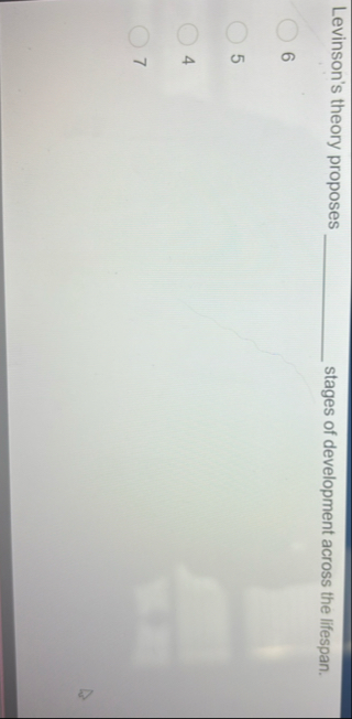 Solved Levinson's theory proposes ﻿stages of development | Chegg.com