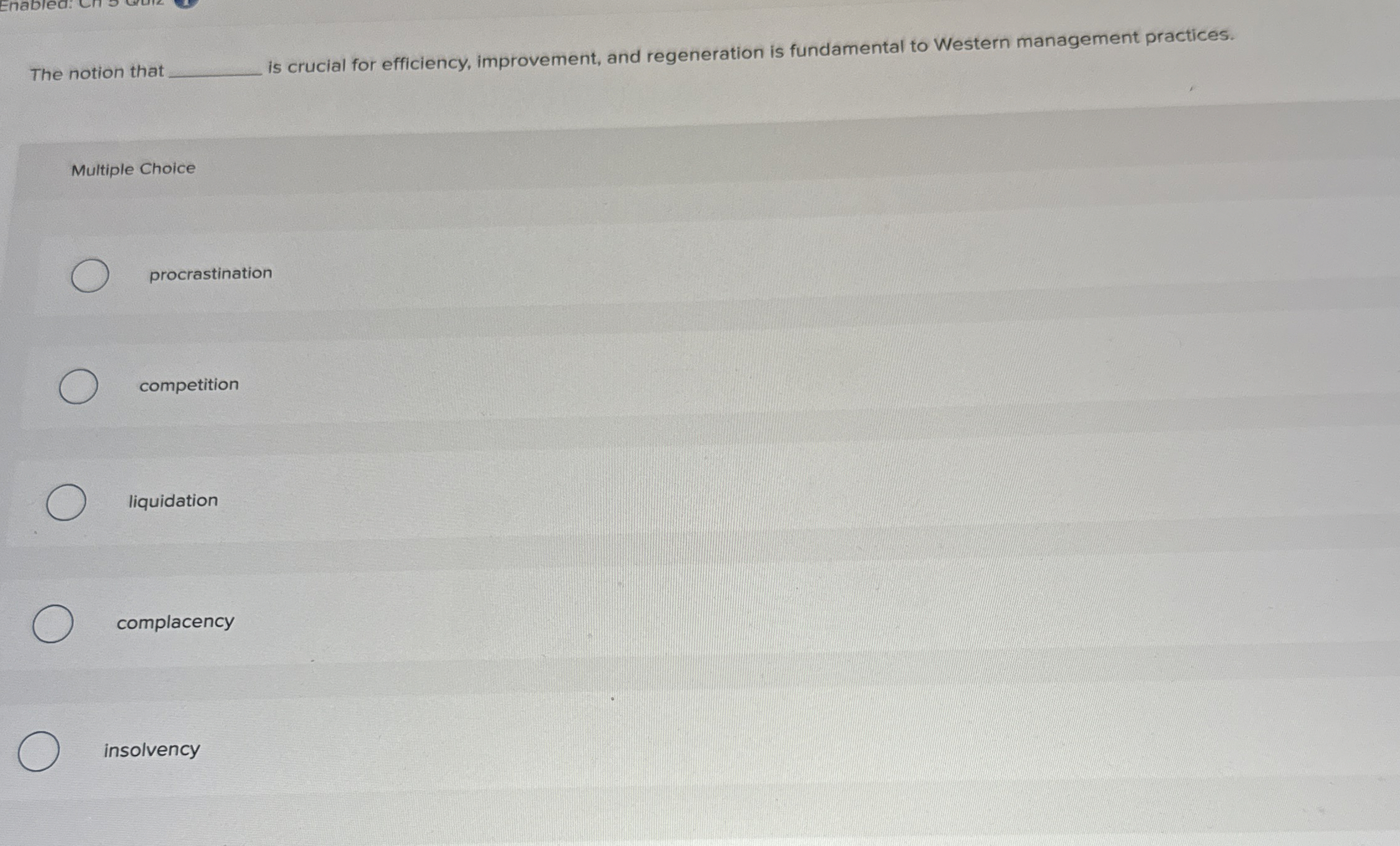 Solved The notion that ﻿is crucial for efficiency, | Chegg.com