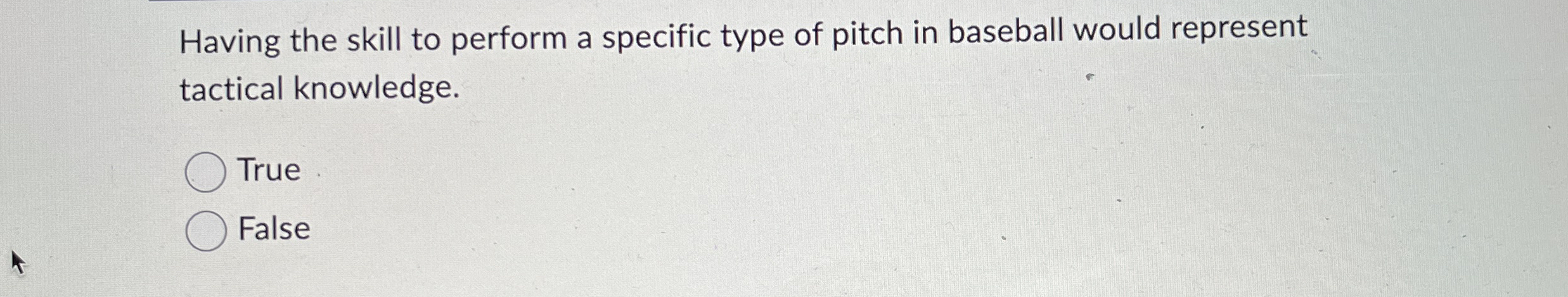 Solved Having the skill to perform a specific type of pitch | Chegg.com