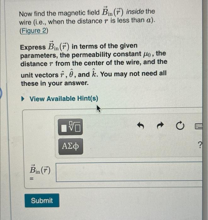 Solved Find the magnetic field a distance r from the center | Chegg.com