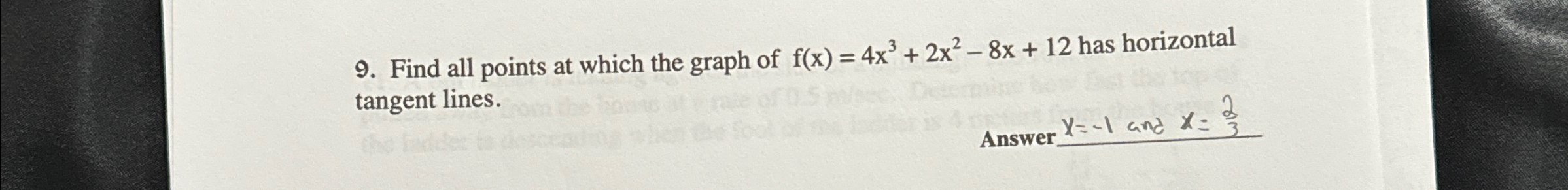Solved Find all points at which the graph of | Chegg.com