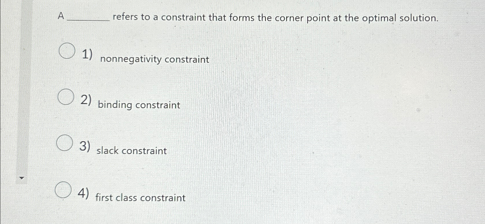 Solved A refers to a constraint that forms the corner point | Chegg.com