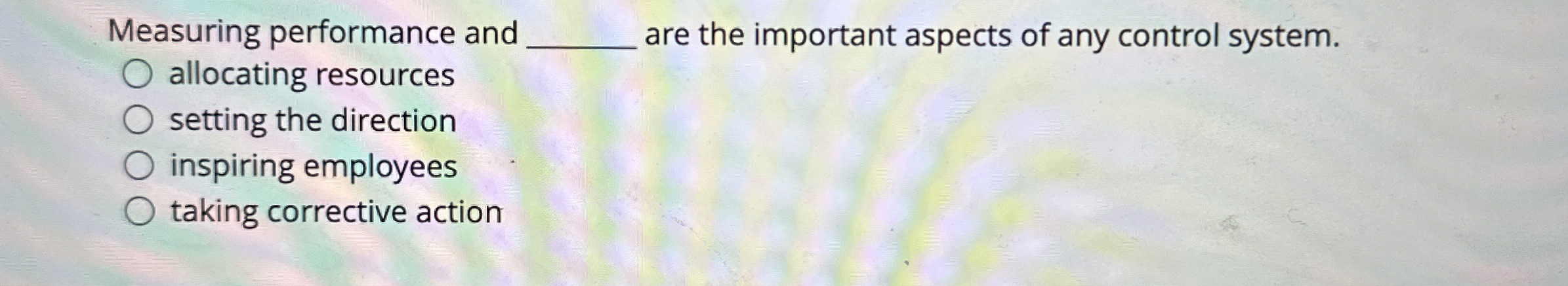 Solved Measuring performance andare the important aspects of | Chegg.com