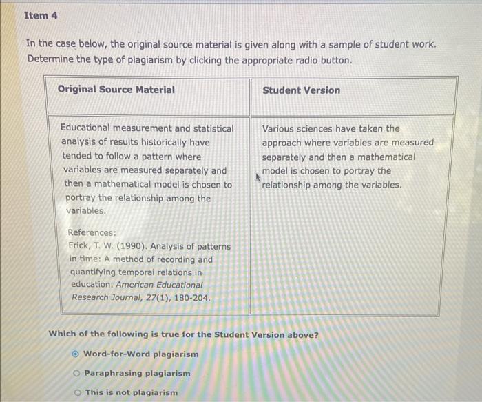 In the case below, the original source material is | Chegg.com