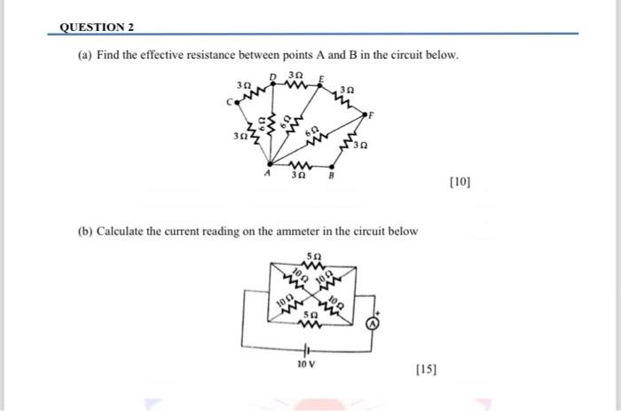 Solved (a) Find the effective resistance between points A | Chegg.com