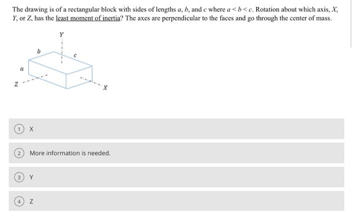Solved The drawing is of a rectangular block with sides of | Chegg.com