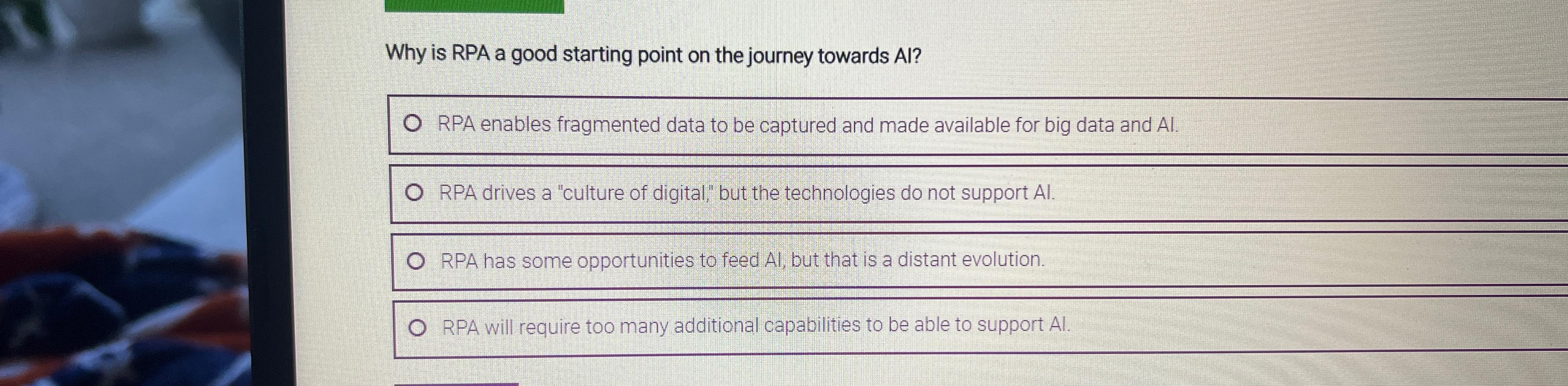 Solved Why is RPA a good starting point on the journey | Chegg.com Solved Why is RPA a good starting point on the journey | Chegg.com
