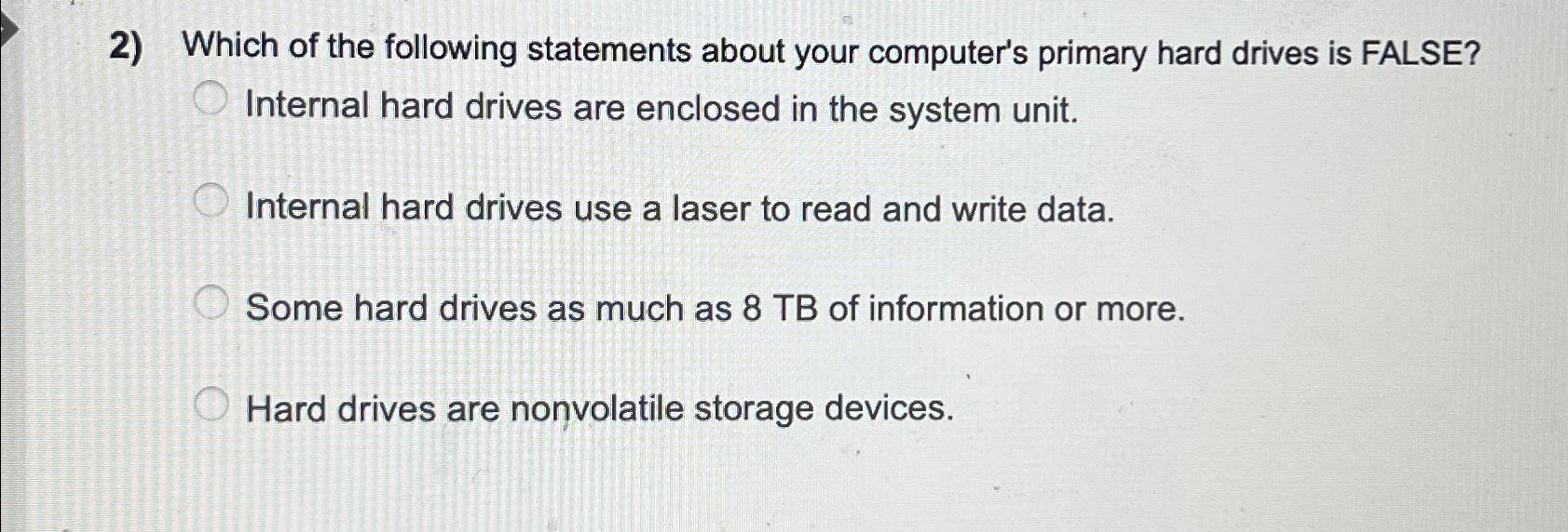 Solved Which of the following statements about your | Chegg.com