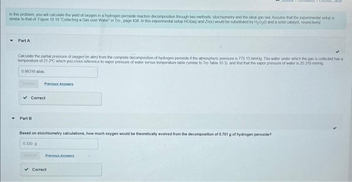 Solved Part A 009316 atm Pirious Antwers Correct Part B | Chegg.com