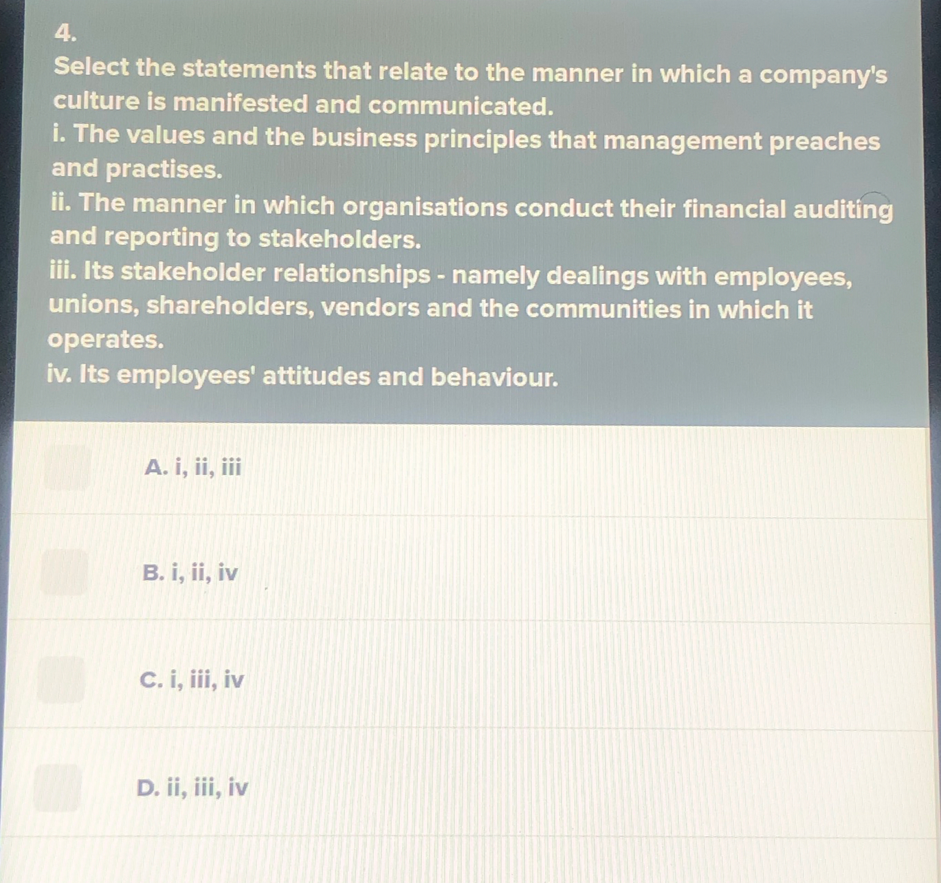 Solved Select the statements that relate to the manner in | Chegg.com
