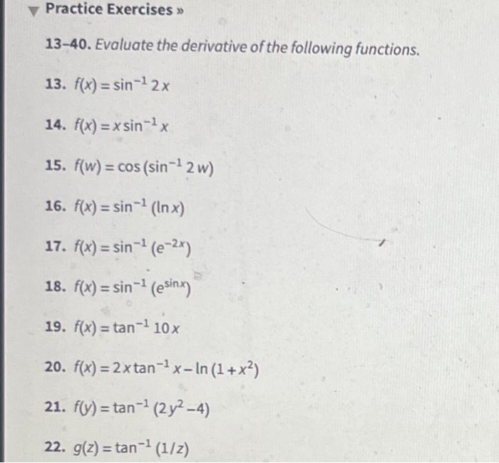 Solved 13 40 Evaluate The Derivative Of The Following Chegg
