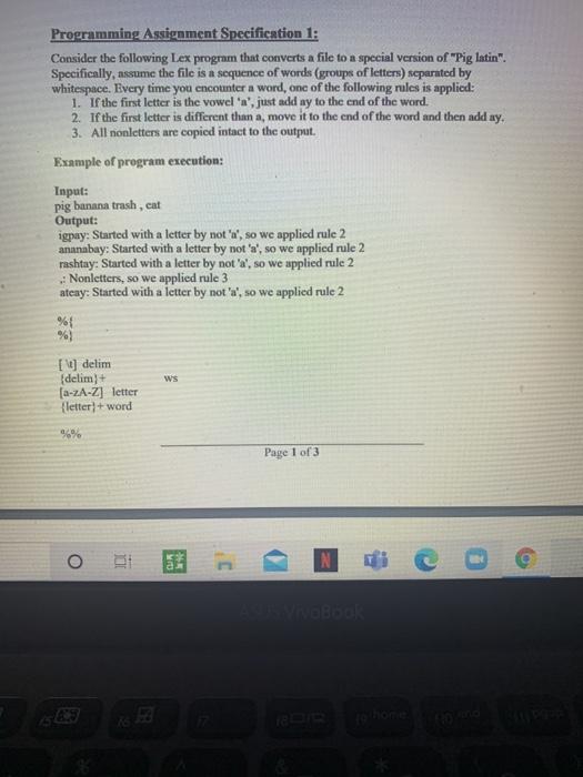 Programming Assignment Specification 1 Consider The 4604
