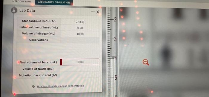 Solved Titration Concentration Of Vinegar Introduction