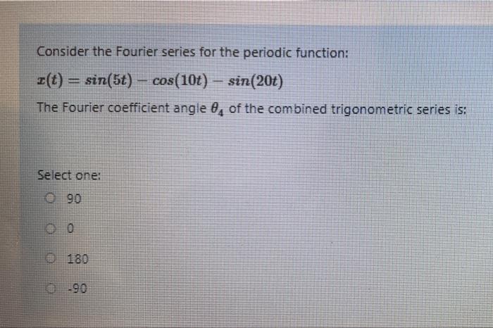 Solved Consider the Fourier series for the periodic | Chegg.com