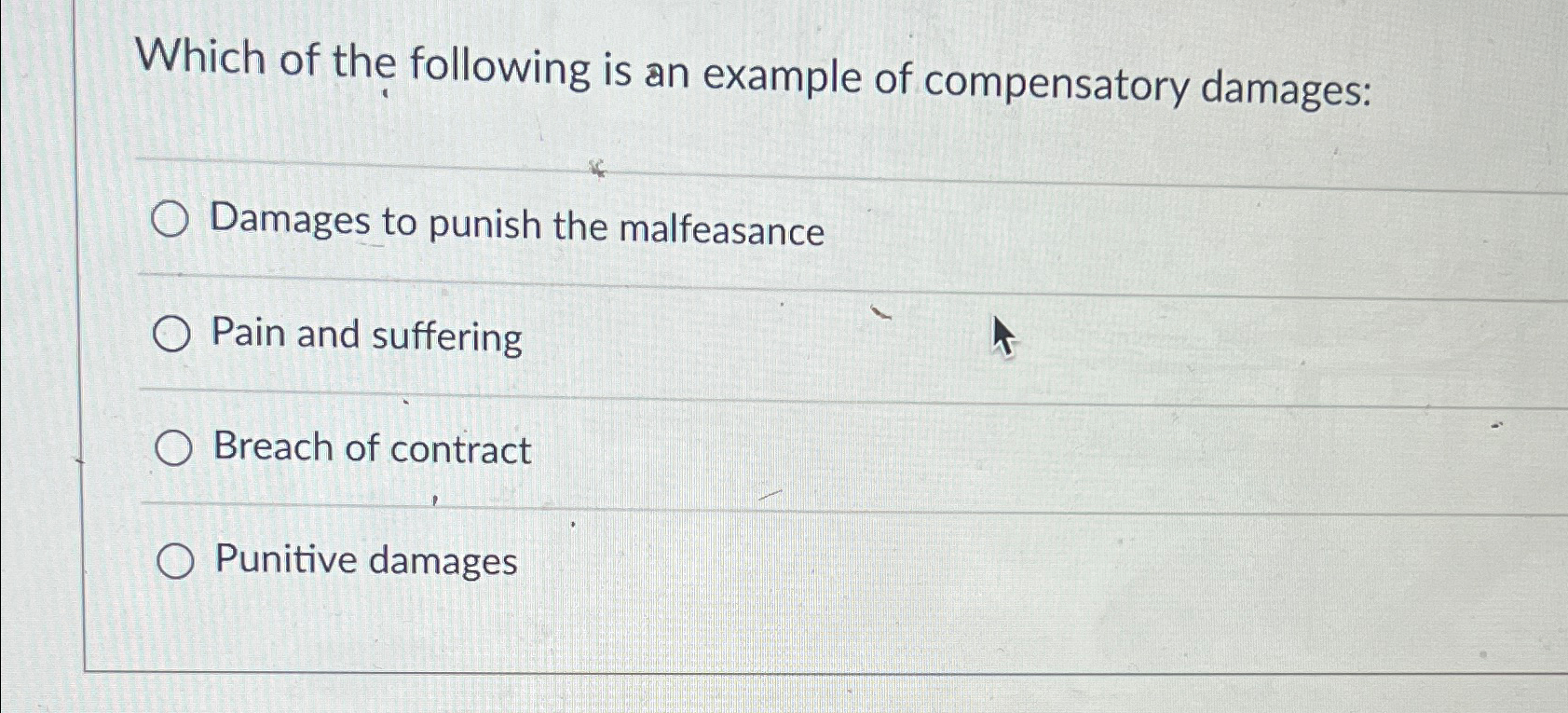 Solved Which of the following is an example of compensatory | Chegg.com