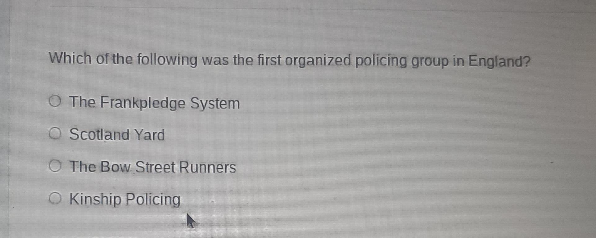 Solved Which of the following was the first organized | Chegg.com